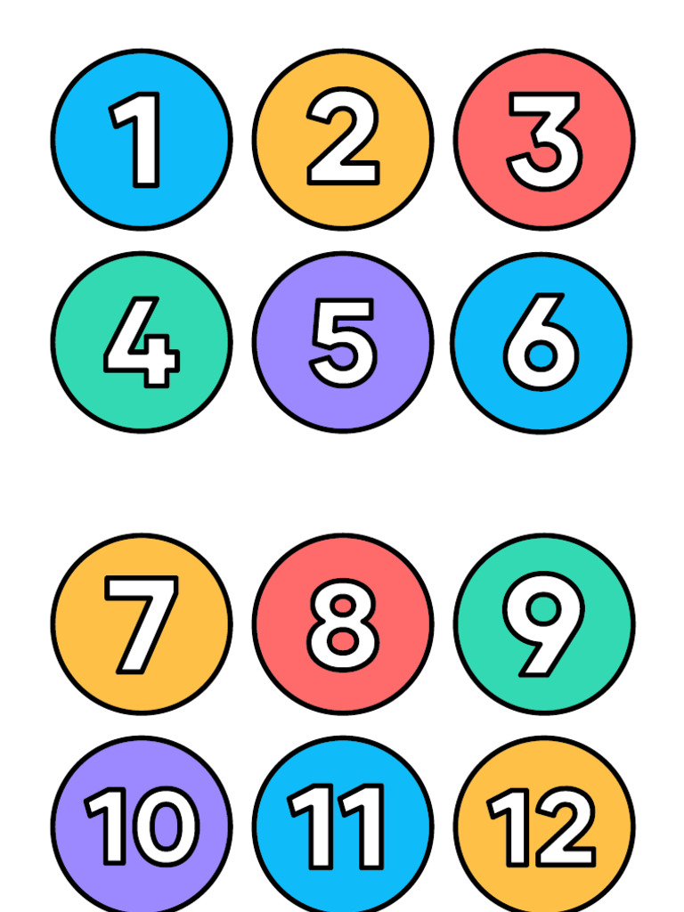 Colorful Numbers To 100 Flashcards | PDF