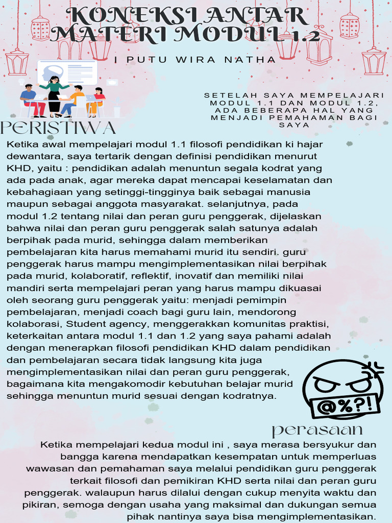 Tugas Koneksi Antar Materi Modul 1.2 | PDF | Karier & Perkembangan