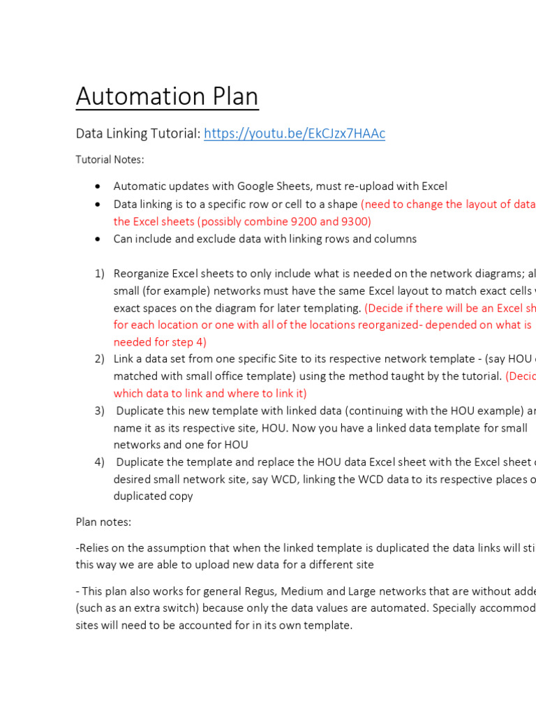 Automation Plan 1 | PDF