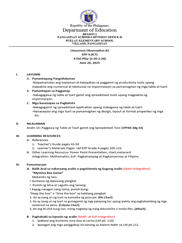 Cot 2 Epp4 2023 | PDF