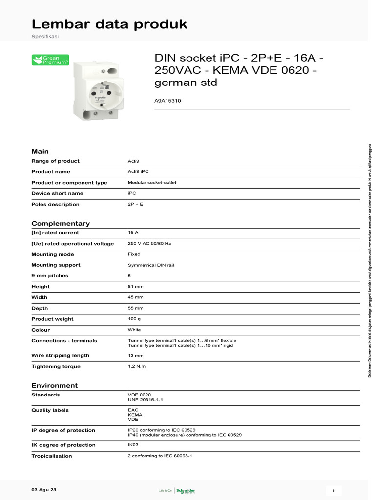 Acti 9 Ipc - A9a15310 | PDF