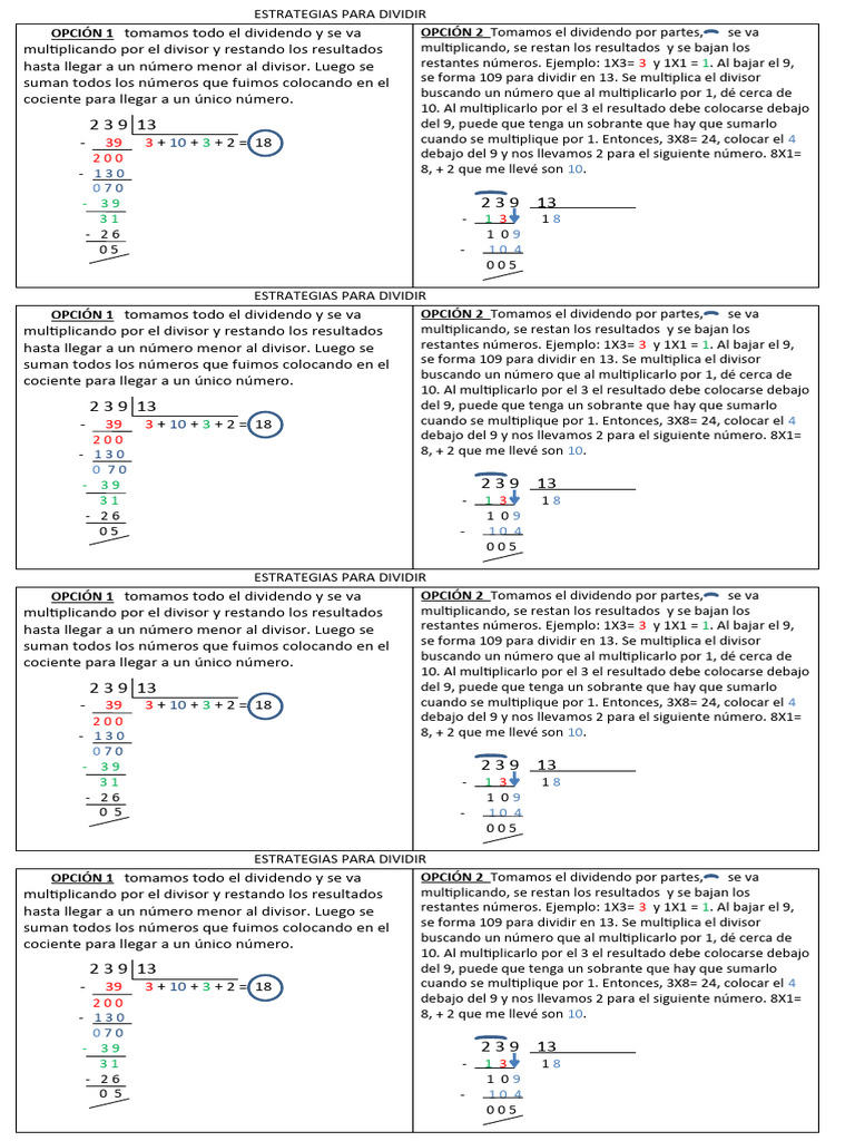 Estrategias para Dividir | PDF
