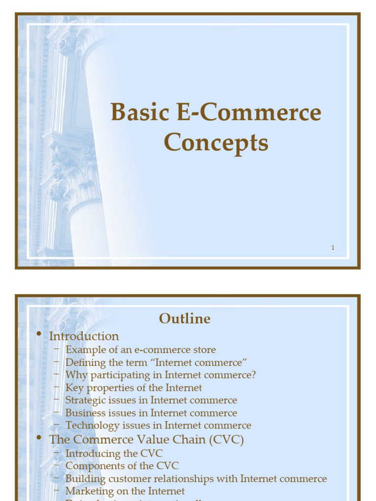 Basic E Commerce Concepts | PDF | E Commerce | Internet Basic E Commerce Concepts | PDF | E Commerce | Internet