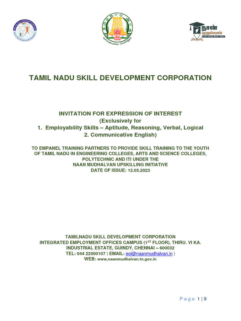 Eoi Format-Revised For Aptitude | PDF