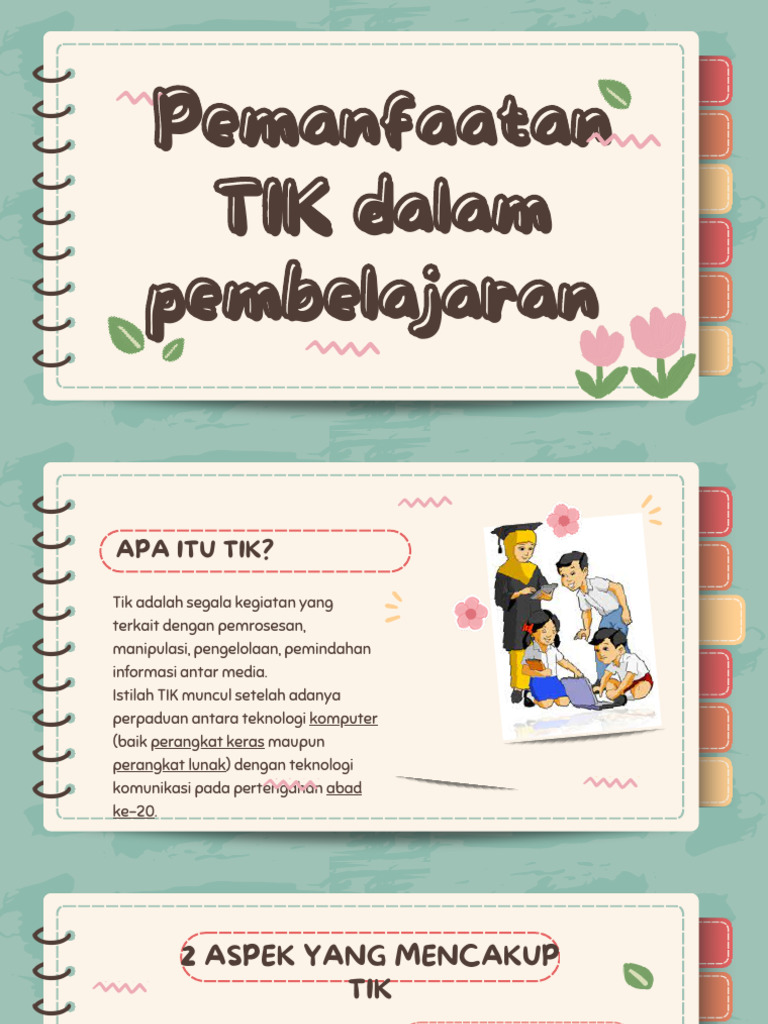 Pemanfaatan TIK Dalam Pembelajaran. | PDF