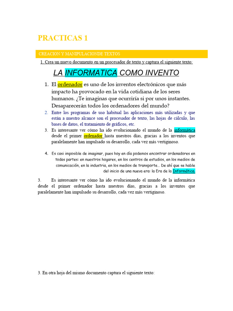 La Informatica Como Invento. | PDF | Informática | Procesador de textos