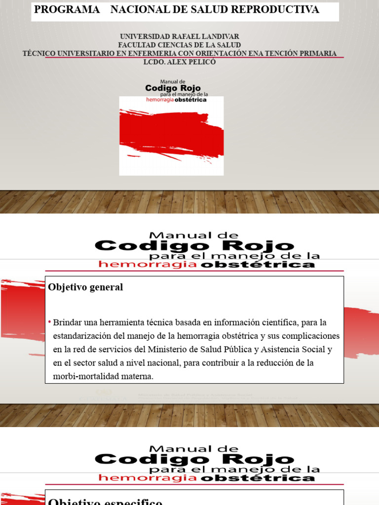 Manejo del Código Rojo en Hemorragia Obstétrica | PDF | Choque ...