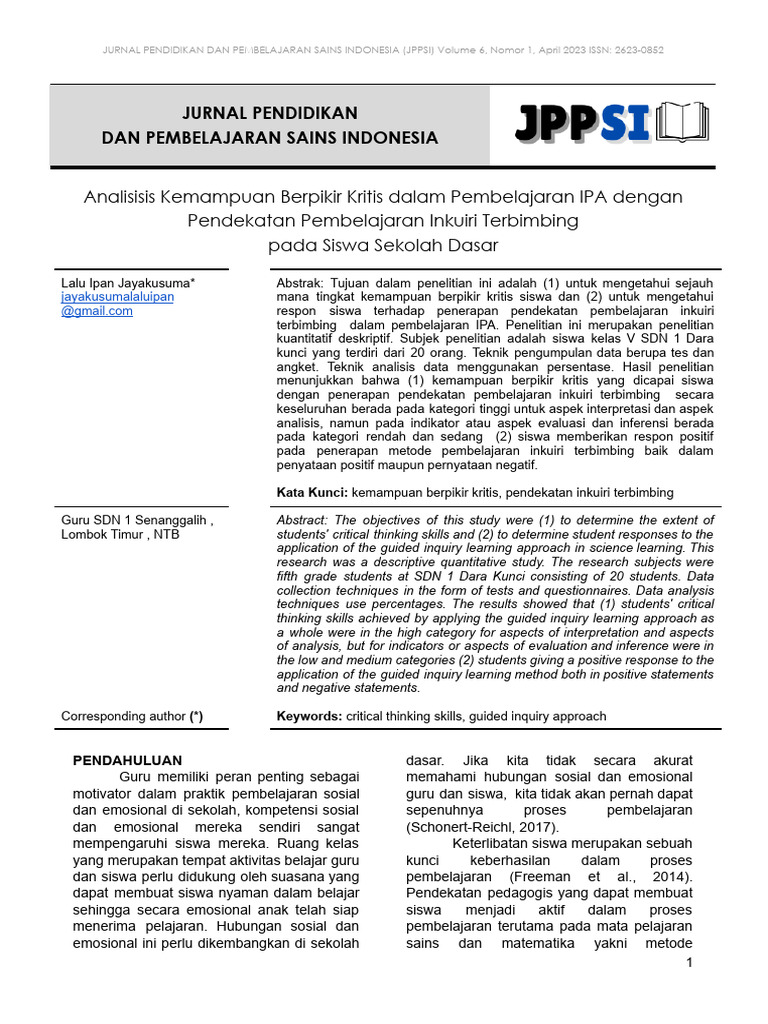 01 Lalu Ipan Analisis BK Inkuiri Terb 1-8 | PDF