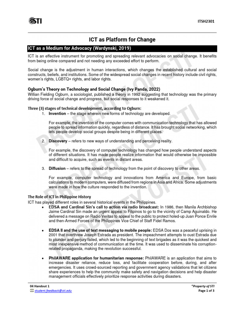 04 Handout 1 | PDF | Social Media | Popular Culture & Media Studies 04 Handout 1 | PDF | Social Media | Popular Culture & Media Studies