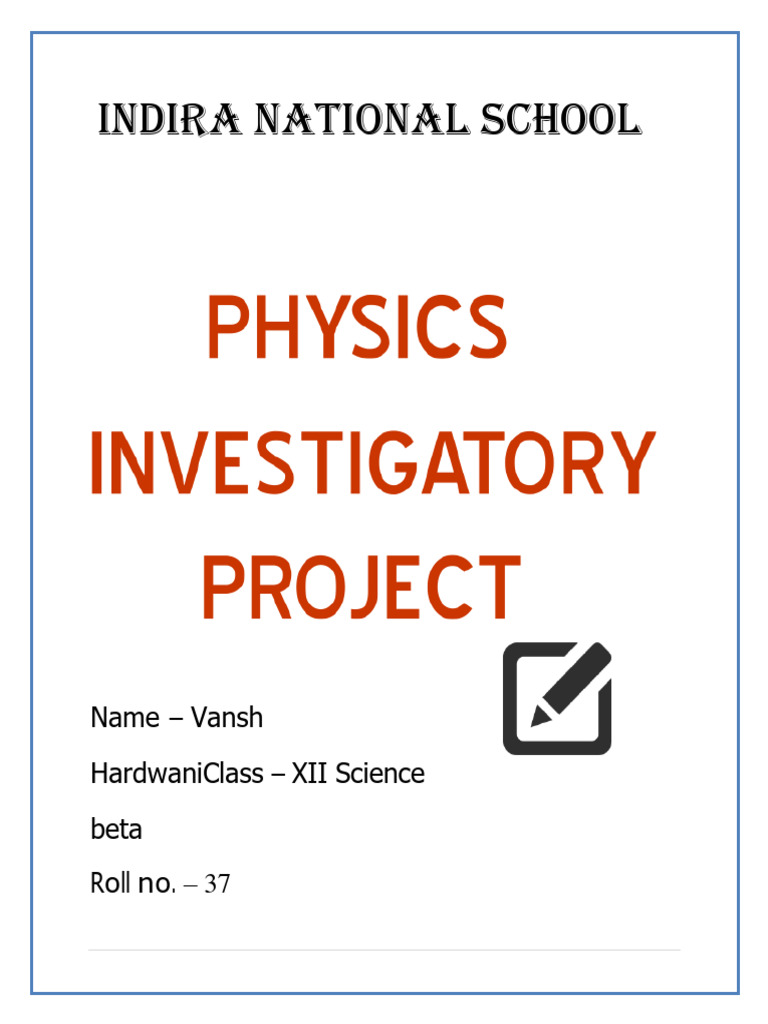 Electromagnetic Induction Project Report | PDF | Electromagnetic ...