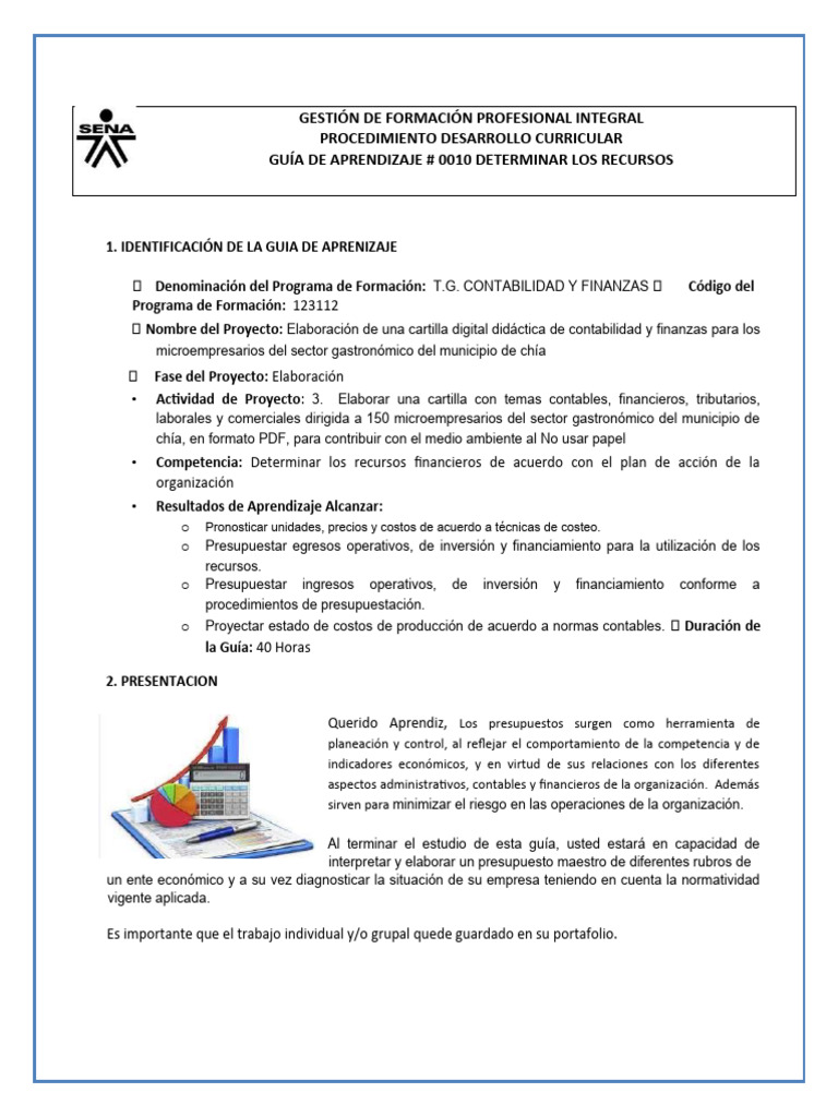 GFPI-F-019 - Formato - Guia Determinar Recursos | PDF