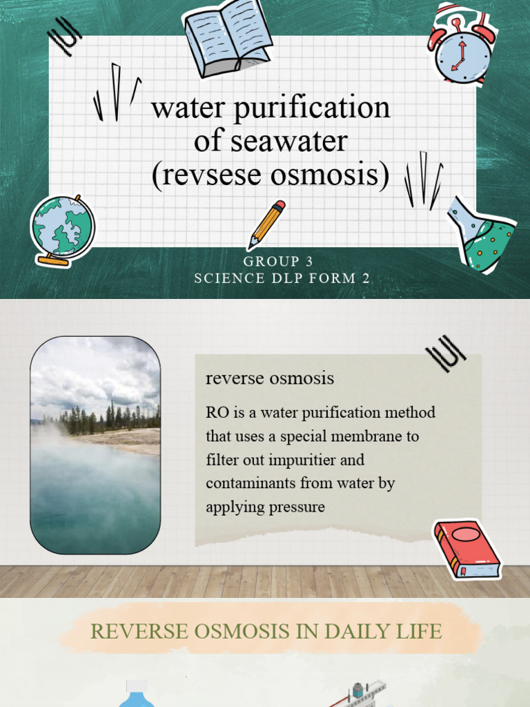Water Purification From Seawater Using Reverse Osmosis | PDF | Home ...