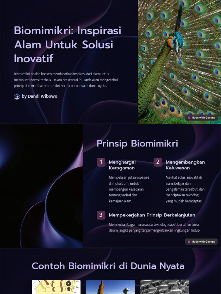 Biomimikri Inspirasi Alam Untuk Solusi Inovatif | PDF