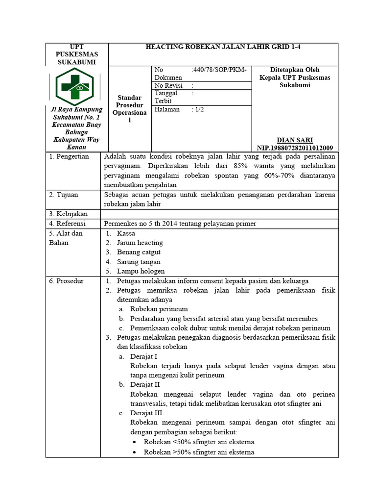 Robekan Jalan Lahir | PDF