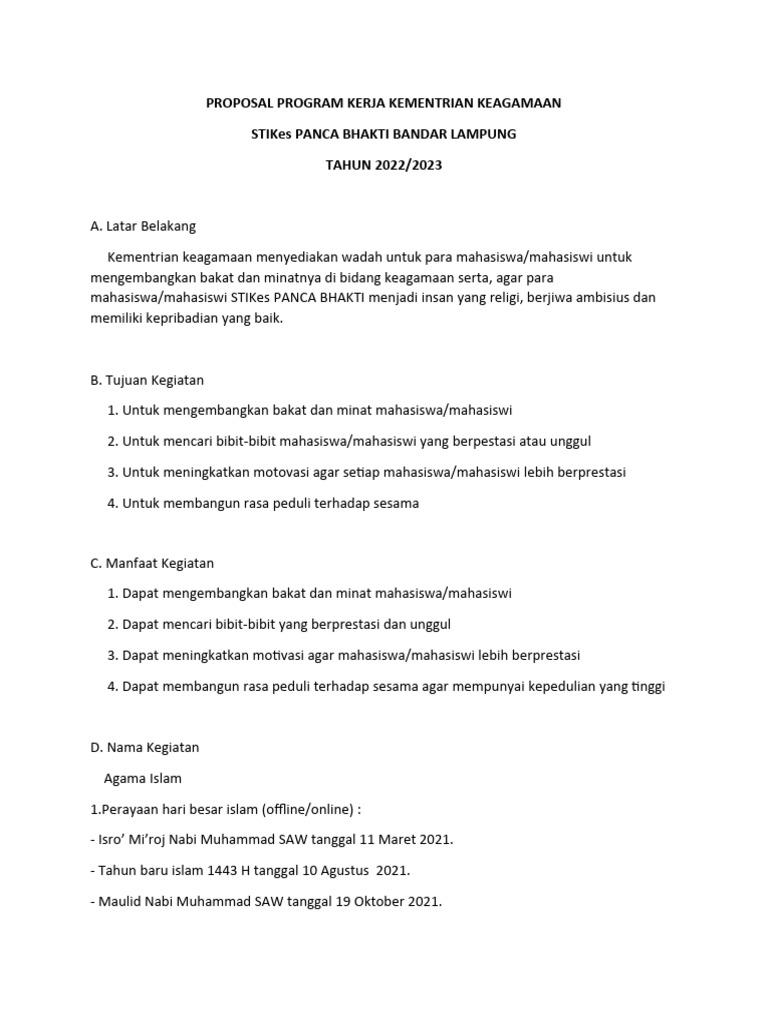 Contoh Proposal Progja | PDF