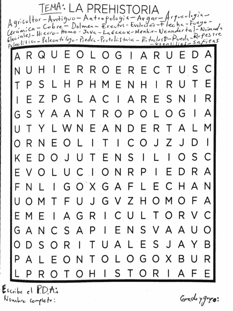 Sopas de Letras de Historia Del Mundo y de Mexico | PDF