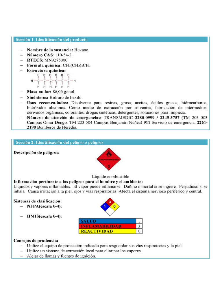 Fichas de Seguridad | PDF