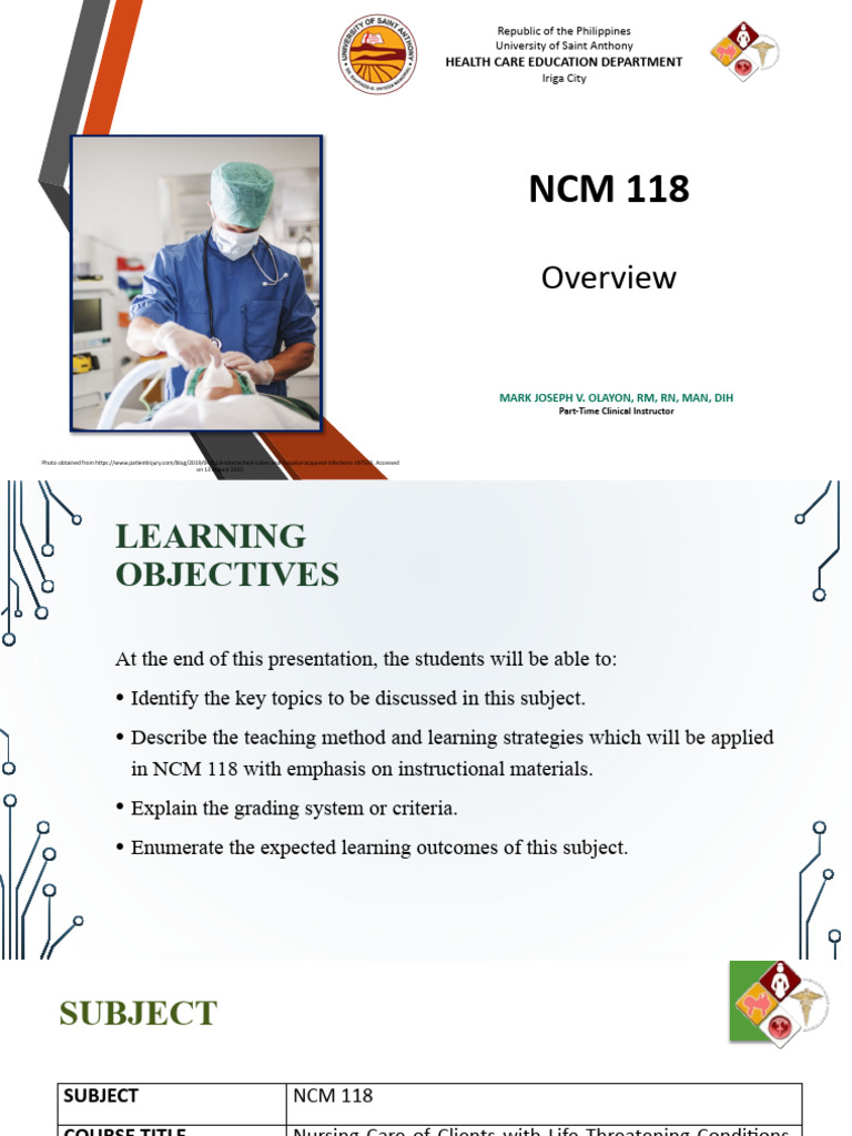 Introduction To NCM 118 | PDF | Nursing | Learning