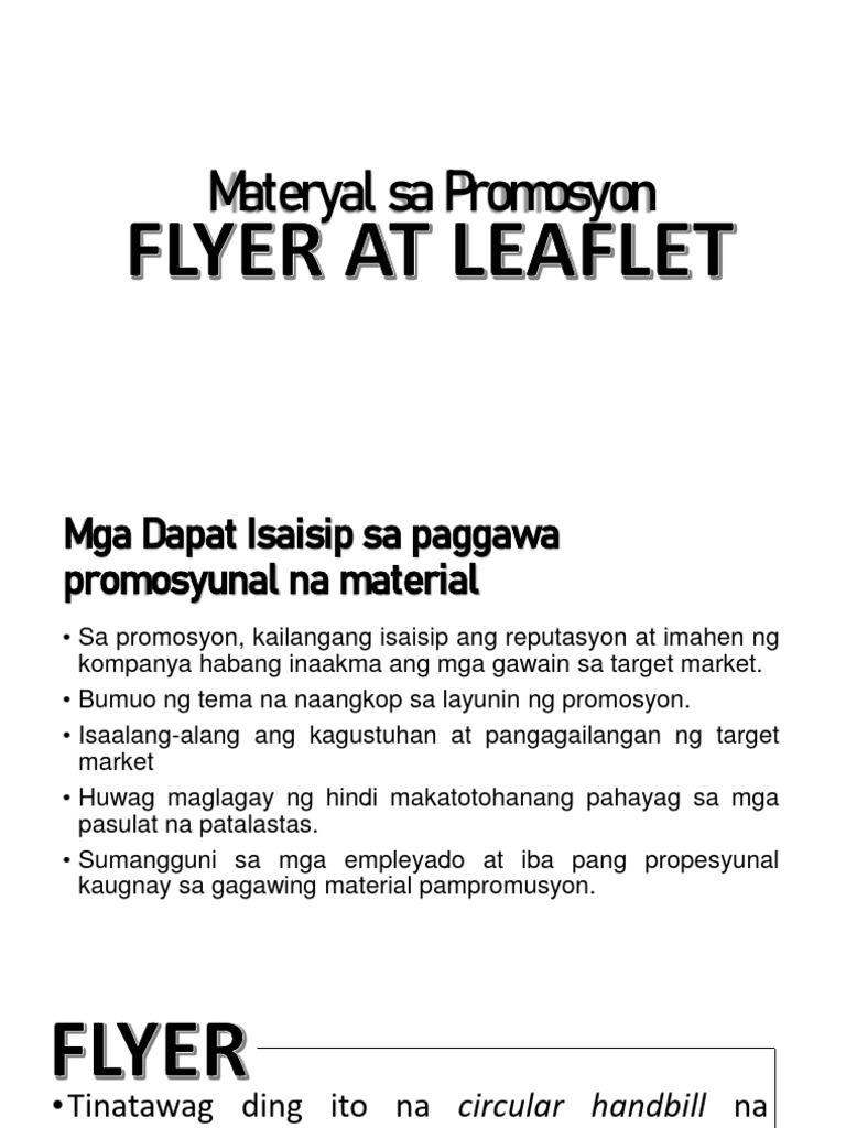 Flyer at Leaflet 1 | PDF