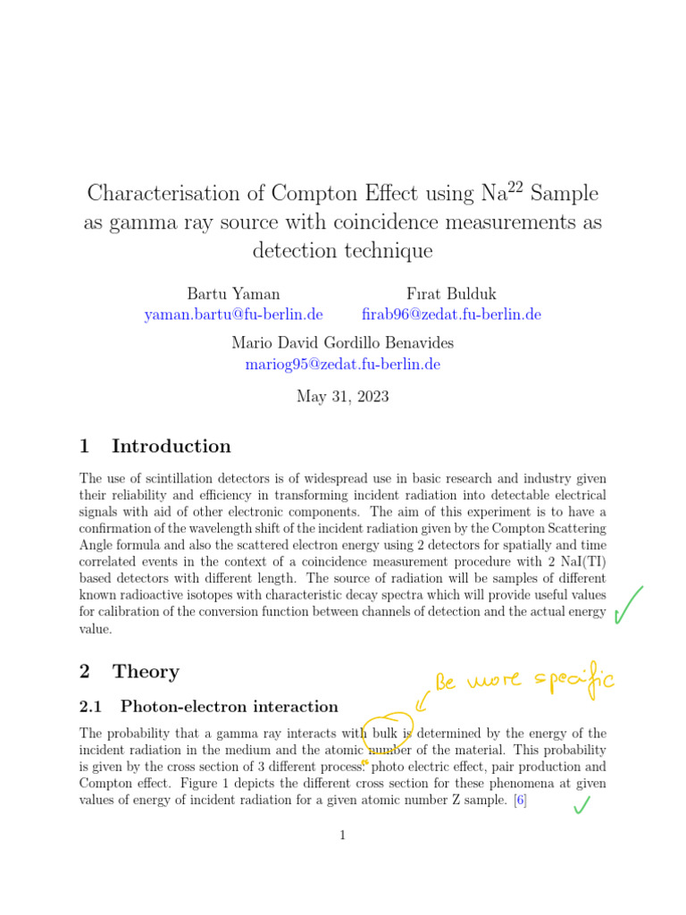 M6 Report | PDF | Electron | Electronvolt