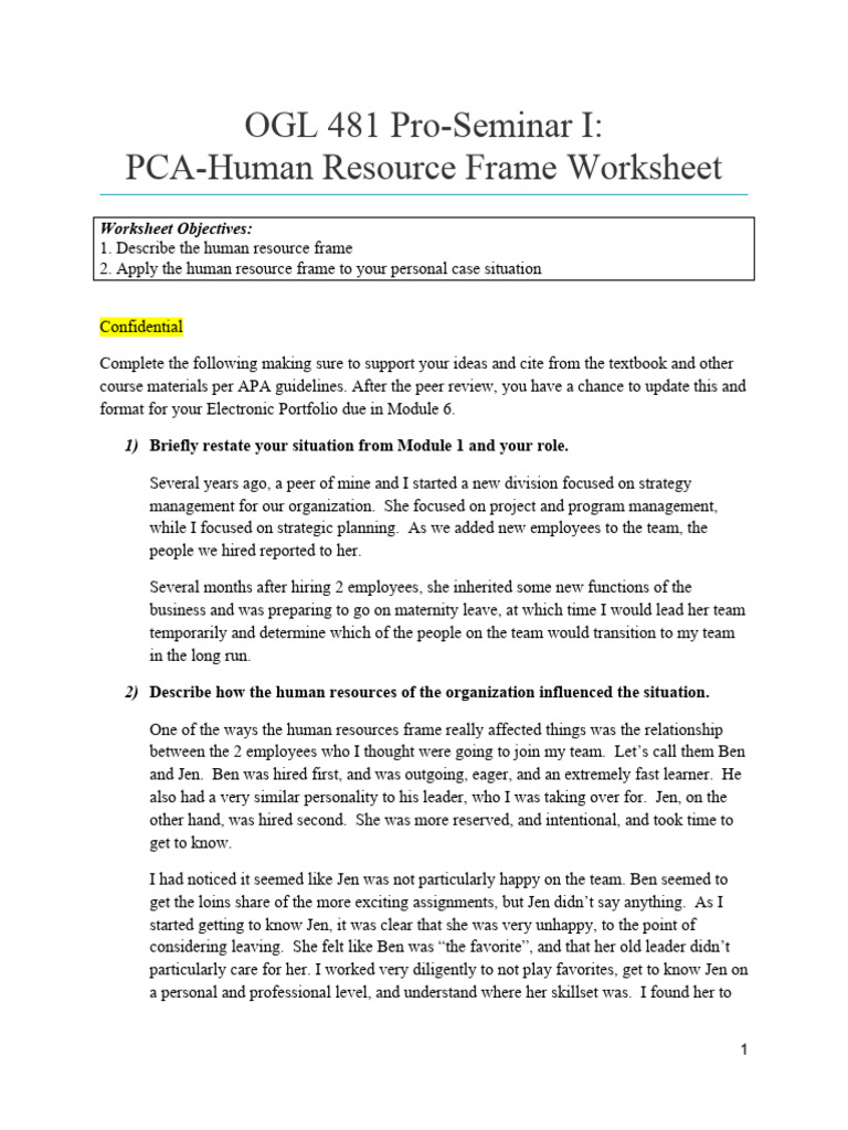3 HR Frame Worksheet | PDF | Human Resource Management | Behavioural ...