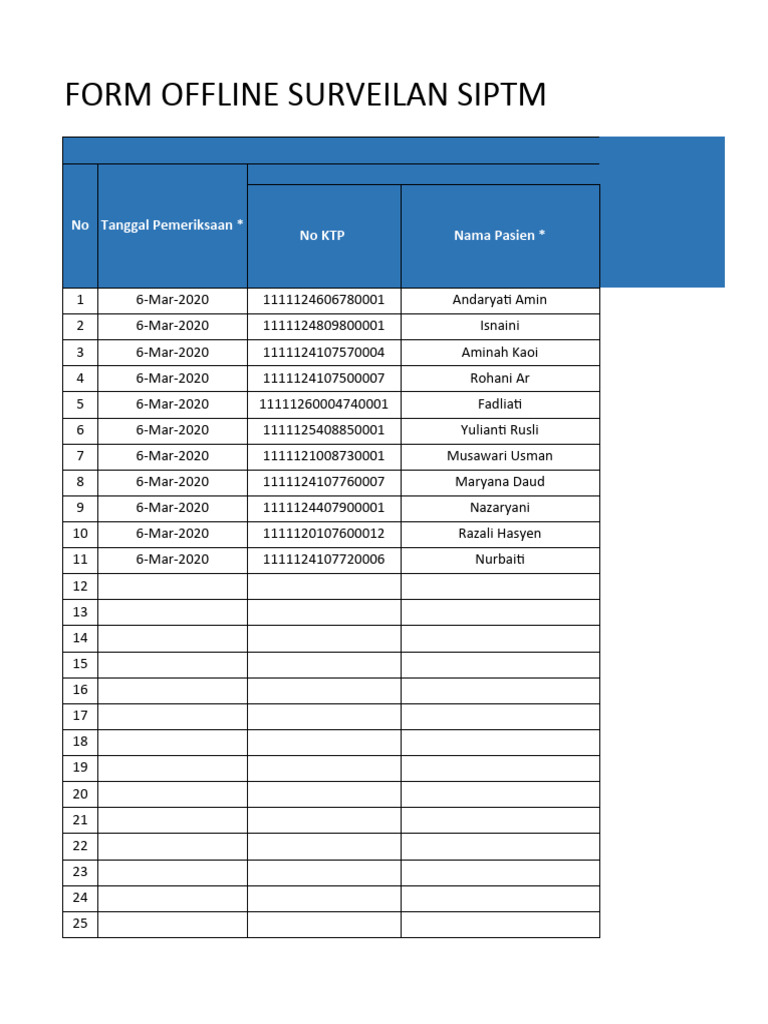 FORMOFFLINE SNB Seumawe | PDF