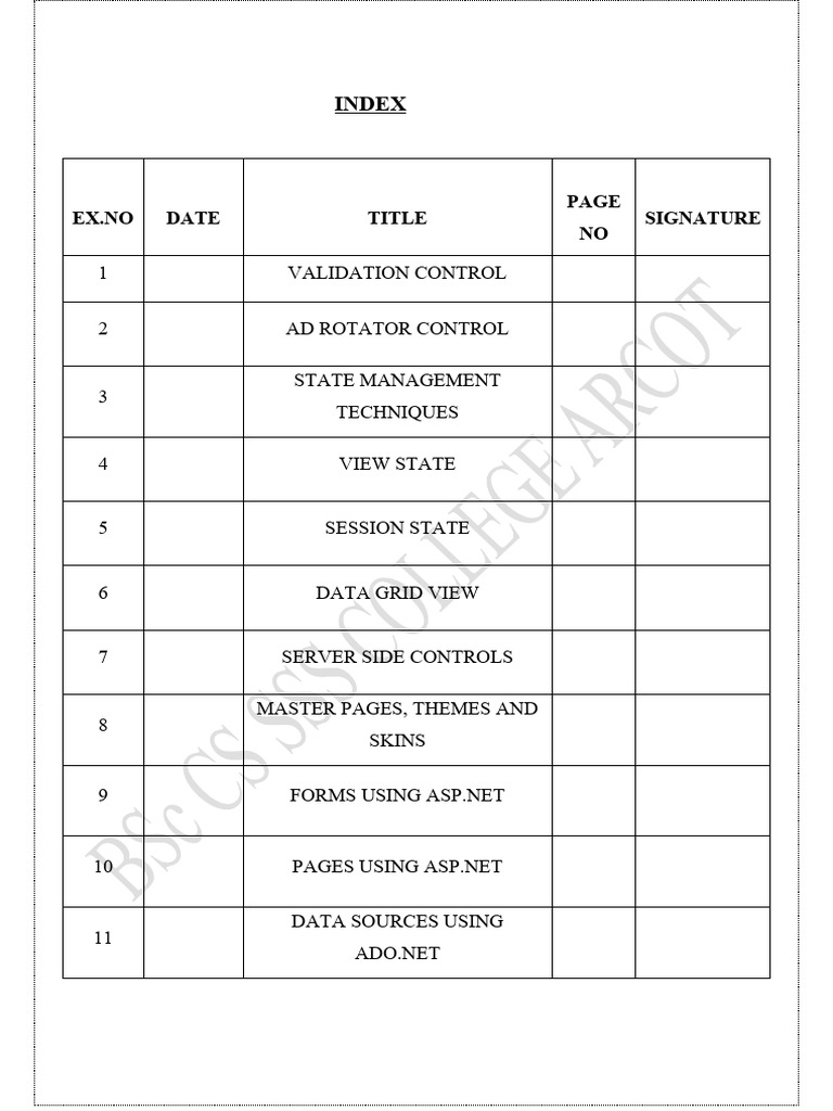 ASP Lab Record | PDF