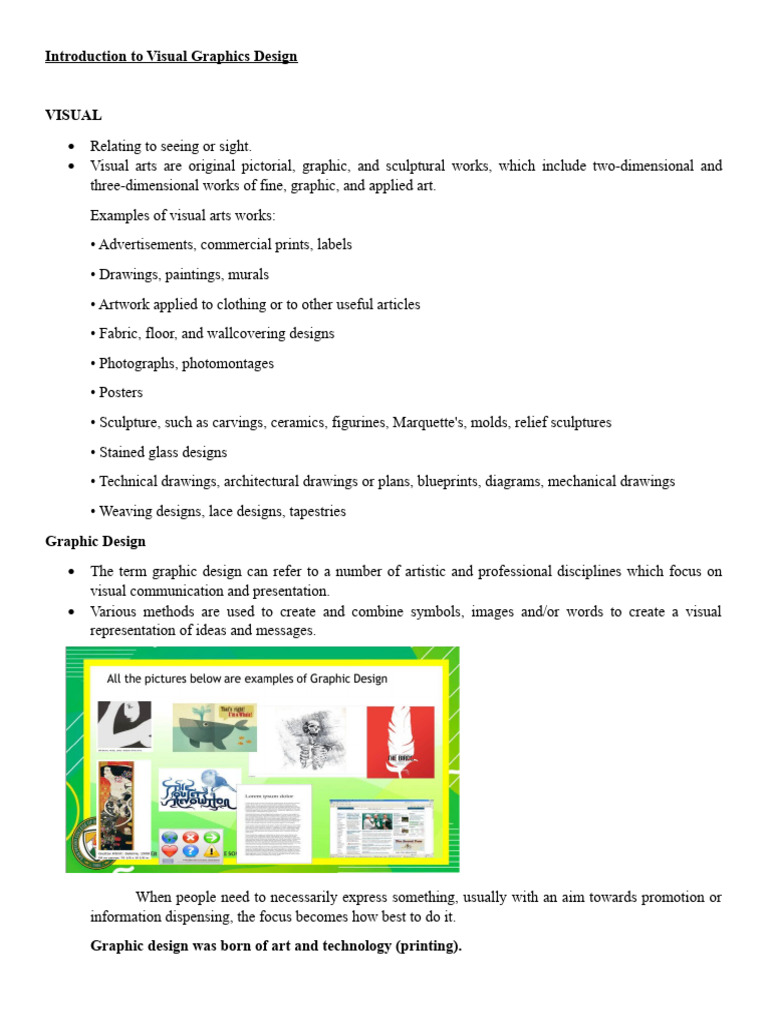 Introduction To Visual Graphics Design | PDF | Color | Graphic Design