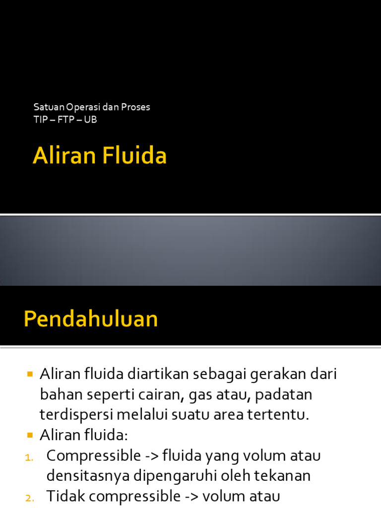 Aliran Fluida | PDF