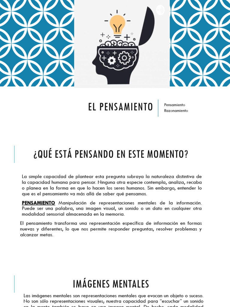 El Pensamiento | PDF | Pensamiento | Mente