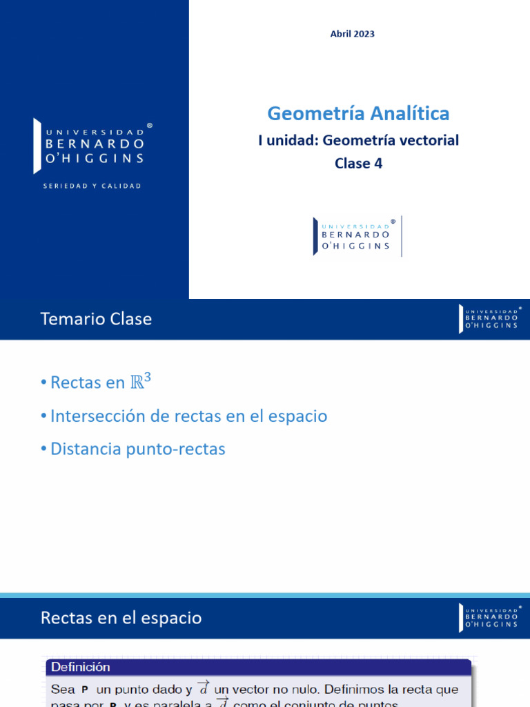 Cuarta Clase Geometria Vectorial | PDF | Métodos y materiales de enseñanza Cuarta Clase Geometria Vectorial | PDF | Métodos y materiales de enseñanza