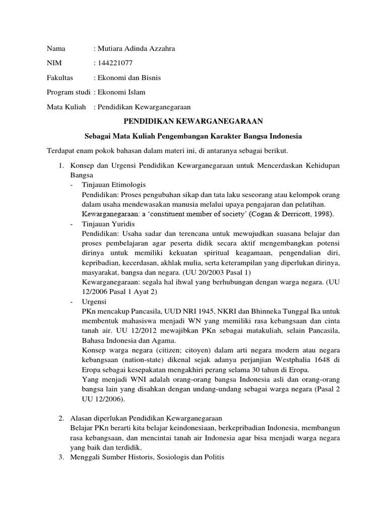 Mutiara Adinda Azzahra - Review PPT KWN | PDF | Ilmu Sosial