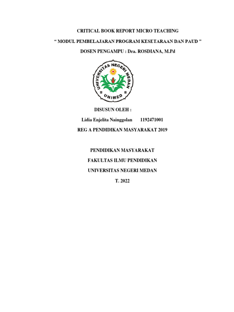 CBR Micro Teaching Lidia Nainggolan | PDF