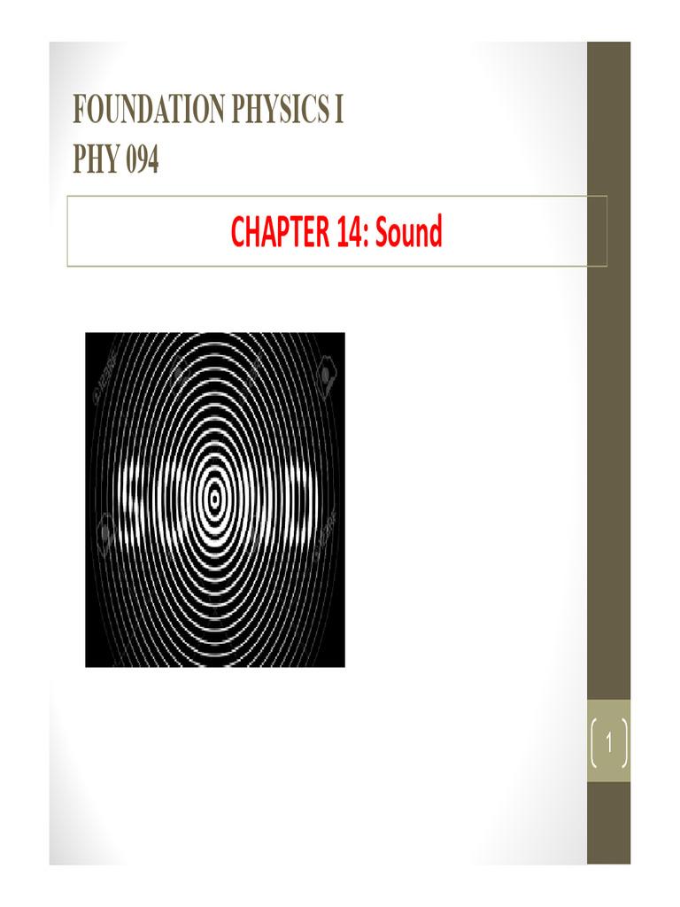 Chapter 14 - Waves & Sound-Student | PDF | Waves | Sound
