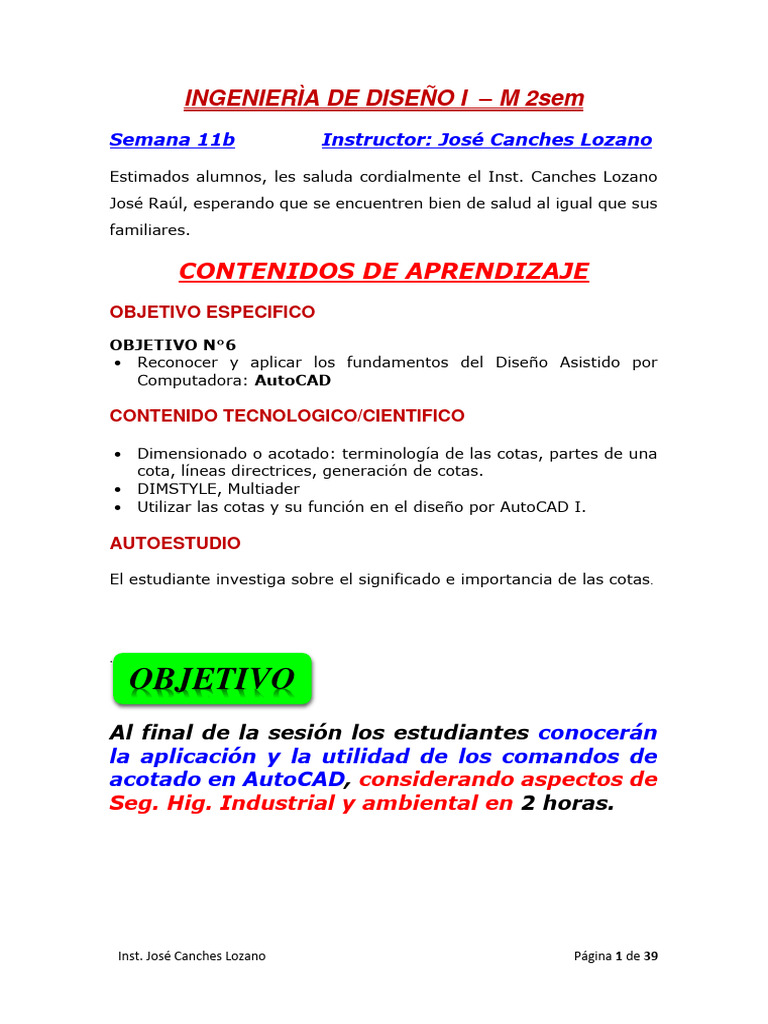 AutoCAD DIMSTYLE y Lineas Complejas JRCL 2023 | PDF | Tecnología