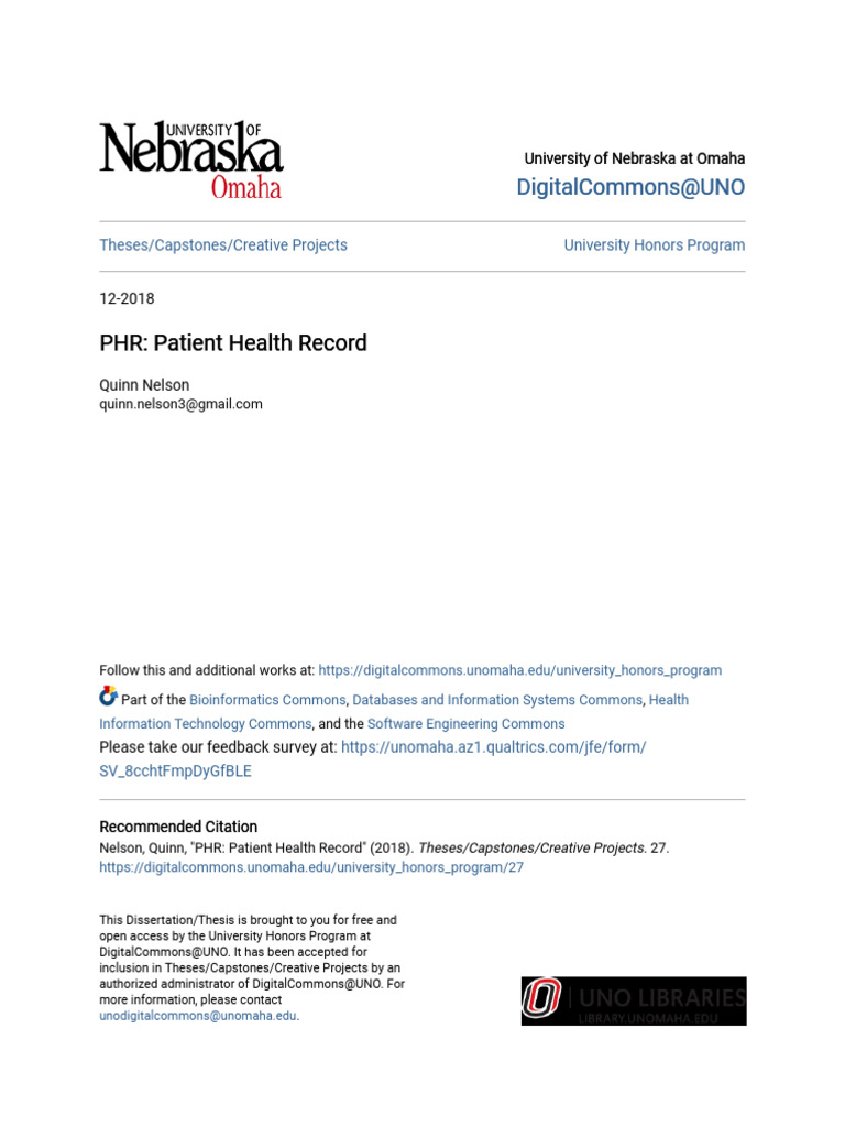 PHR - Patient Health Record | PDF