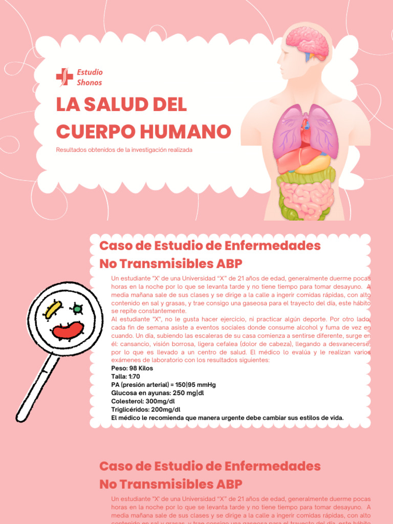 Presentacion Salud Del Cuerpo Humano Ilustracion Rosa | PDF ...