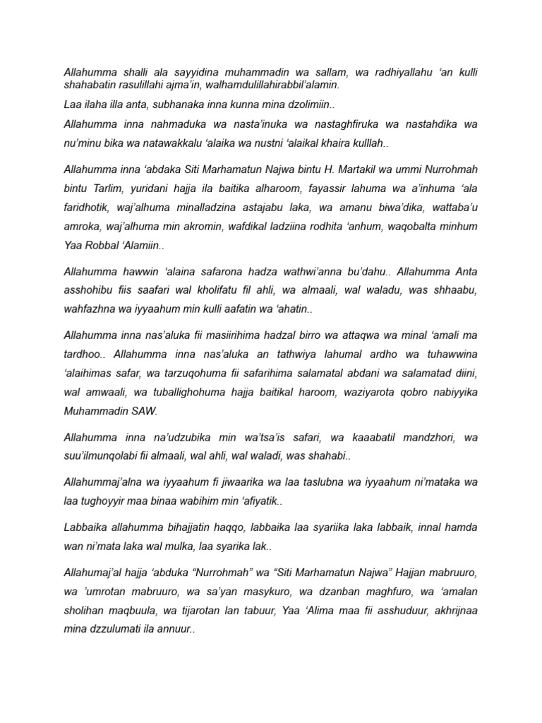 Doa Safar Haji | PDF