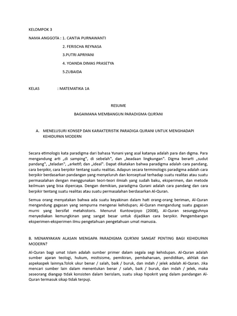 Membangun Paradigma Qurani | PDF Membangun Paradigma Qurani | PDF