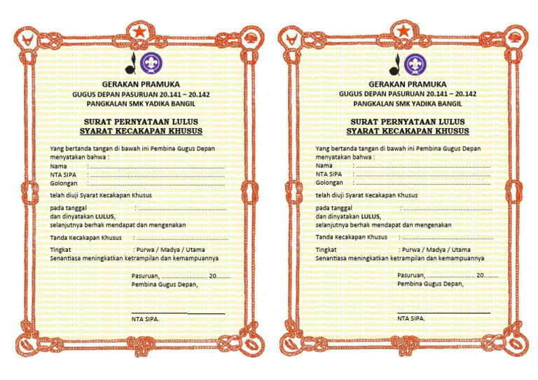 Piagam TKK 2print | PDF