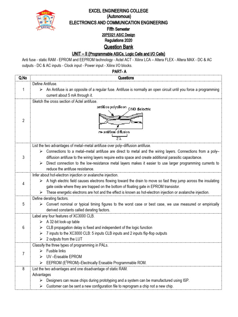 Unit 2 QB With Answers | PDF | Logic Gate | Semiconductor Devices