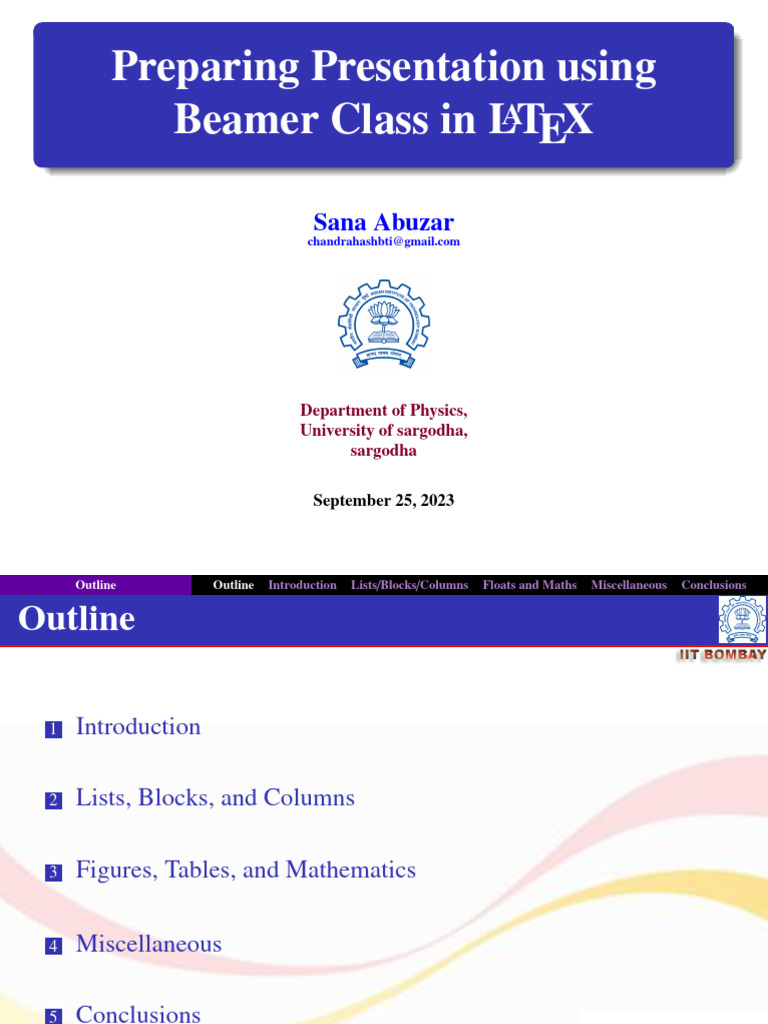 Beamer Presentation | PDF