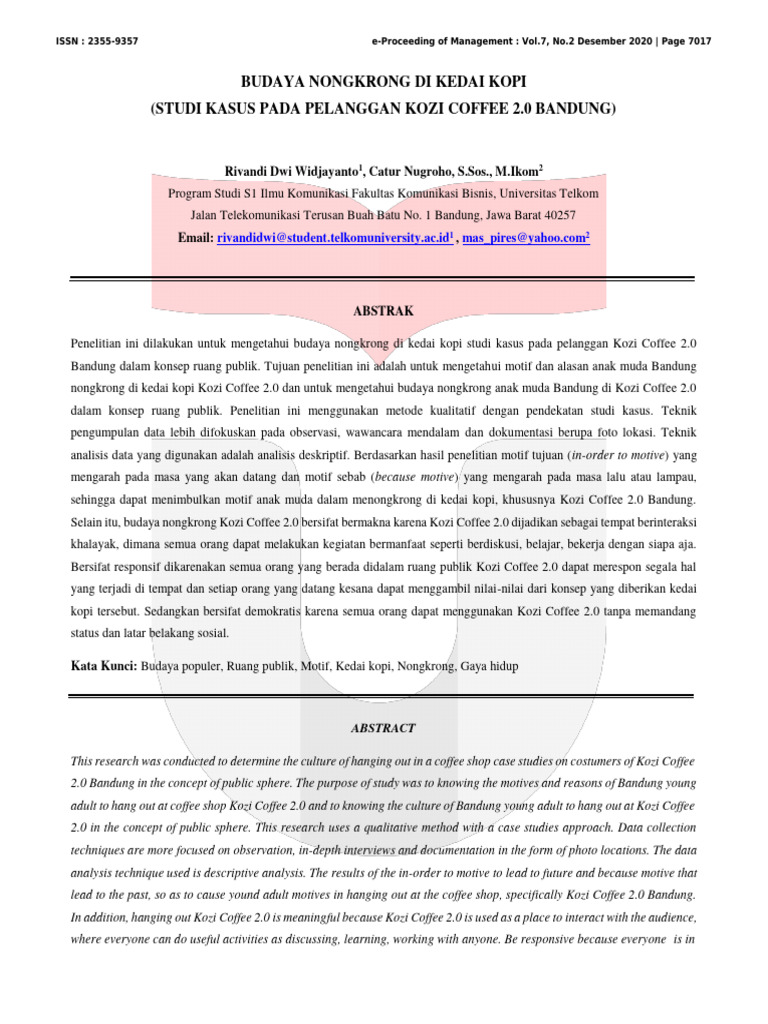 Budaya Nongkrong | PDF