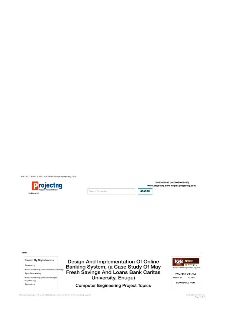 Design and Implementation of Online Banking System, - PDF & | PDF