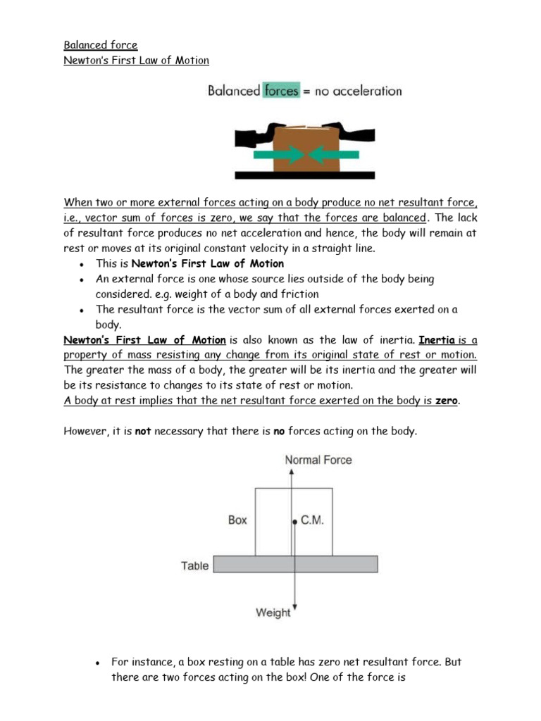 Balanced Force | PDF