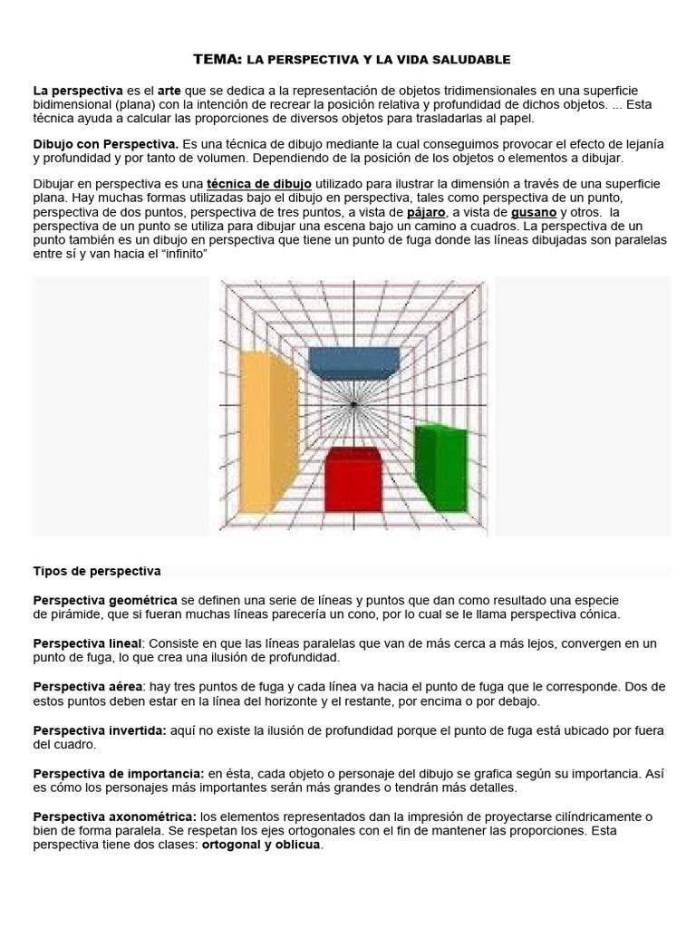 MODULO 08- III TRIMESTRE DE - 3RO | PDF | Perspectiva (Gráfica) | Dibujo