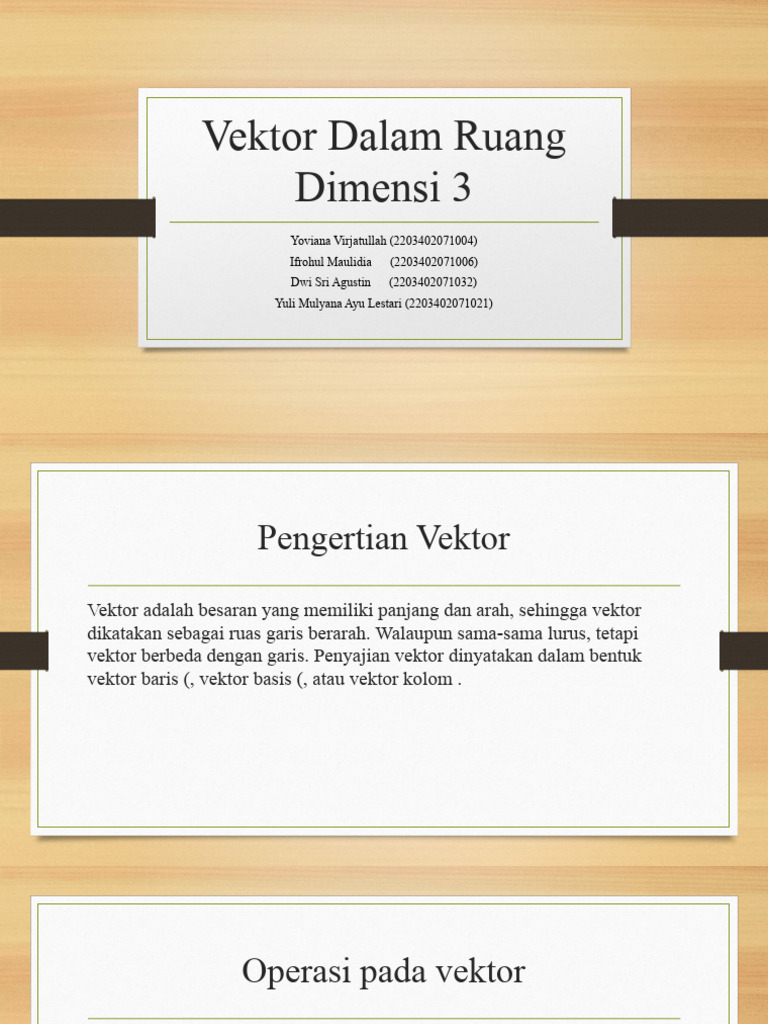 Vektor Dalam Ruang Dimensi 3 | PDF