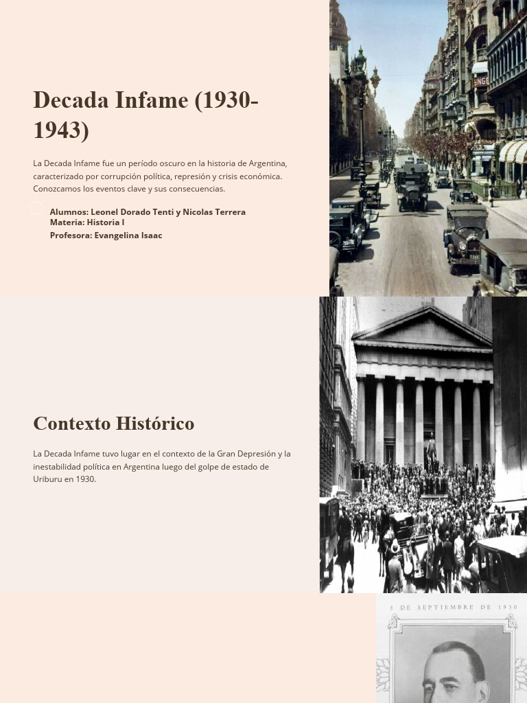 Decada Infame Historia Power Point | PDF