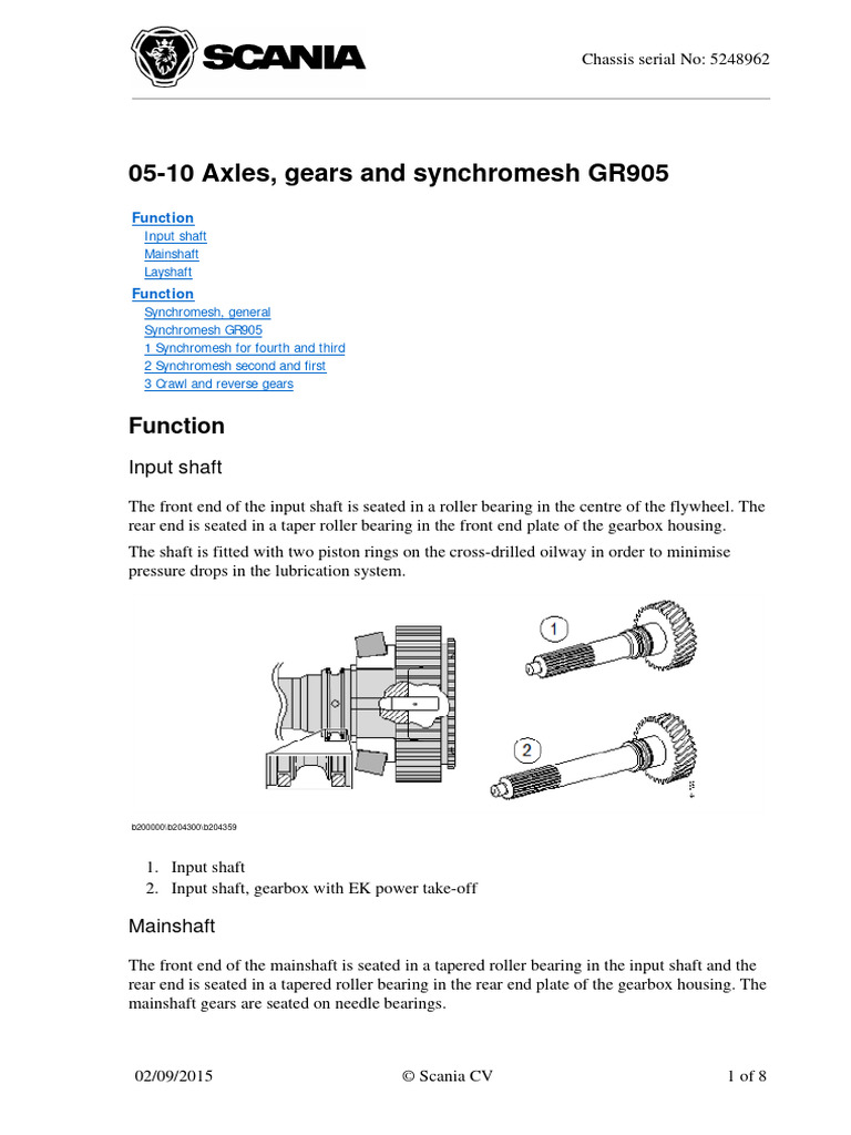 Scania GR905 Synchromesh Overview | PDF | Technology & Engineering