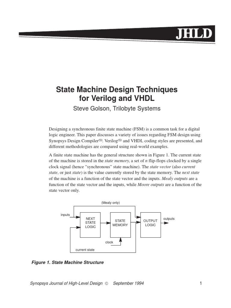 V-HDL AND Verilog FSM GUIDE | PDF